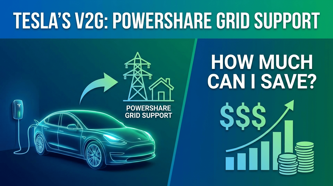 Tesla's Powershare Grid Support - How Much $$$ Can I Save? - JOWUA